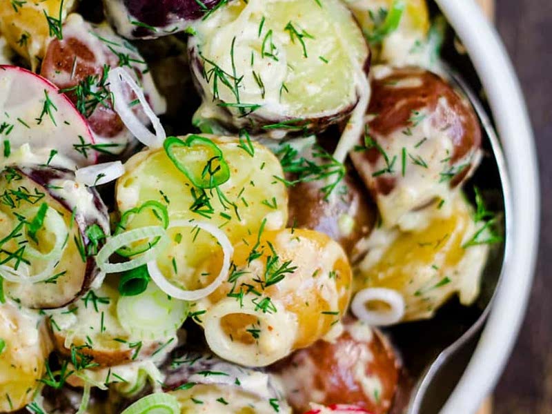 Spring Onion Potato Salad Recipe - Samsung Food