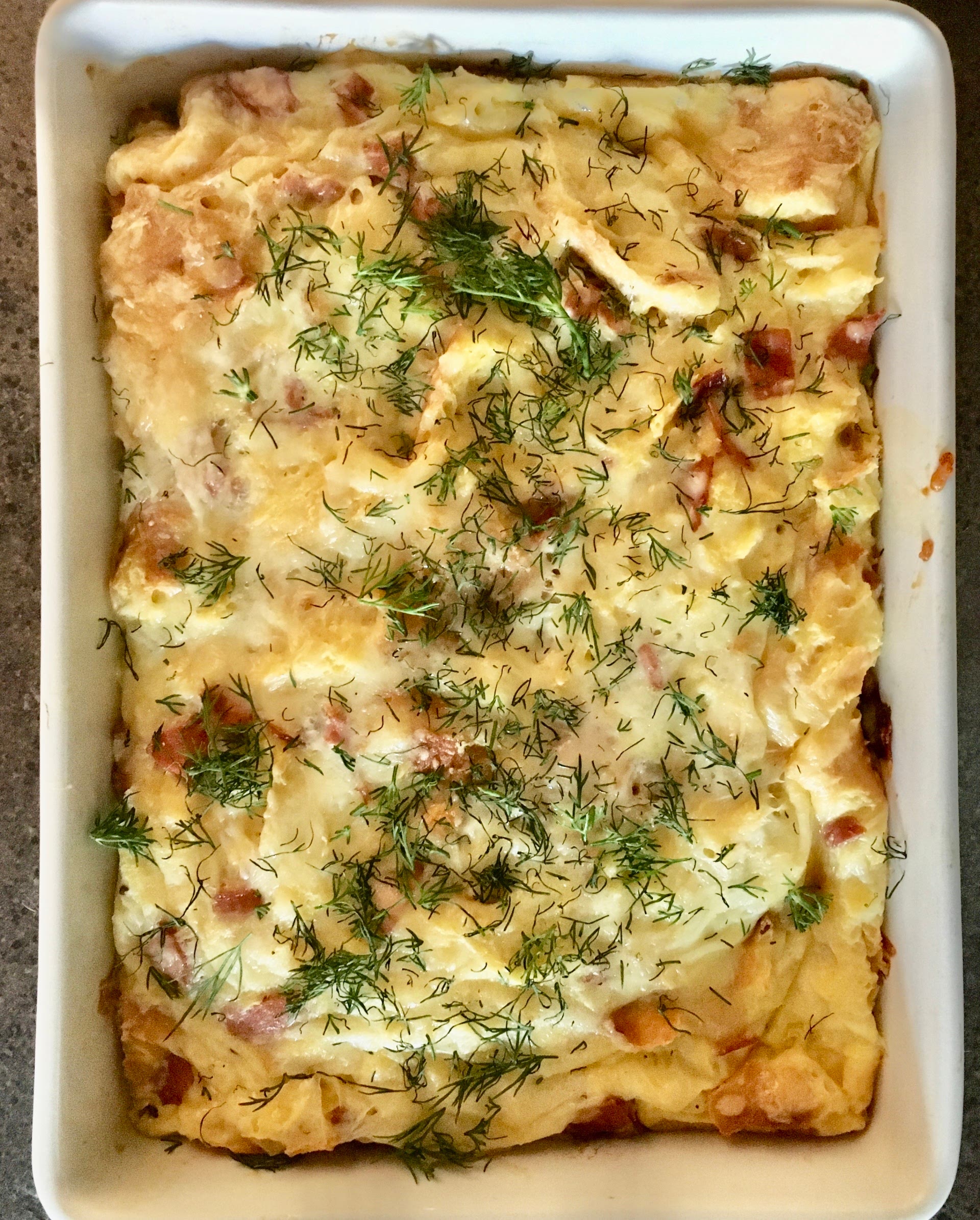 Cheese & Bacon Breakfast Strata Cake (Breakfast Casserole!) Recipe ...