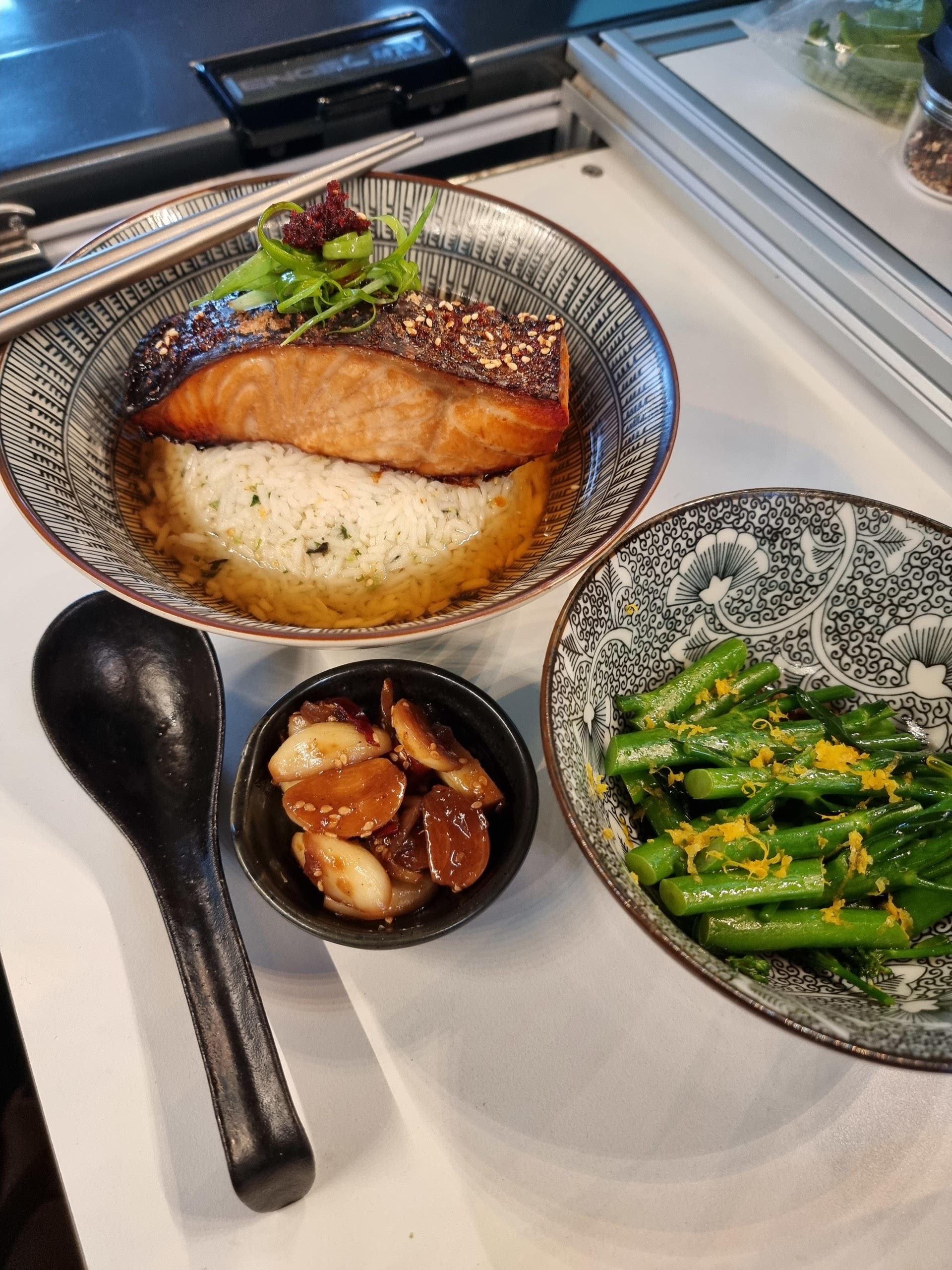 ochazuke with marinated miso salmon Recipe — Samsung Food