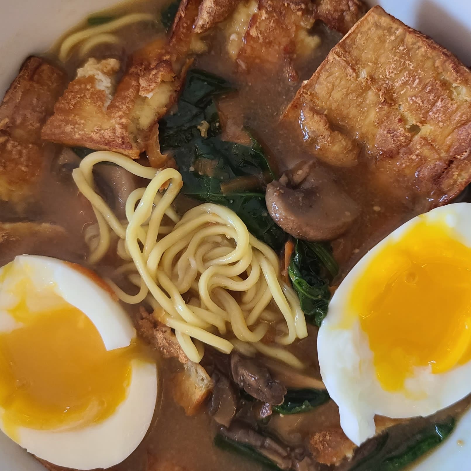 30 Minute Miso Ramen with Crispy Tofu and Soft Boiled Eggs Recipe ...