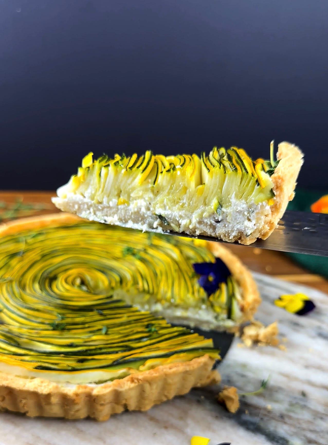 Courgette and Ricotta Tart Recipe | Samsung Food App