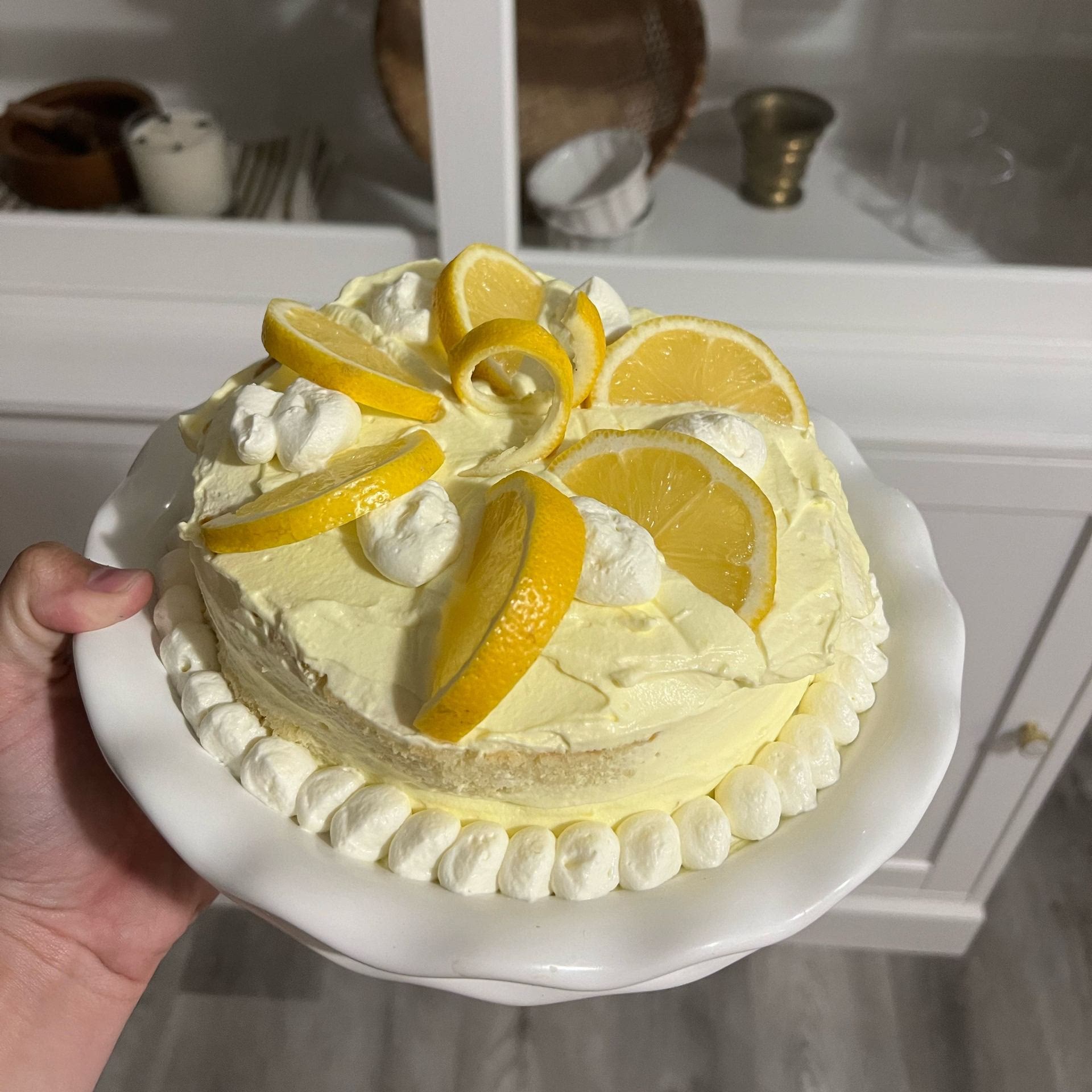 Lemon Cake w/ Lemon Curd and Mascarpone Whipped cream 🍋 Recipe ...
