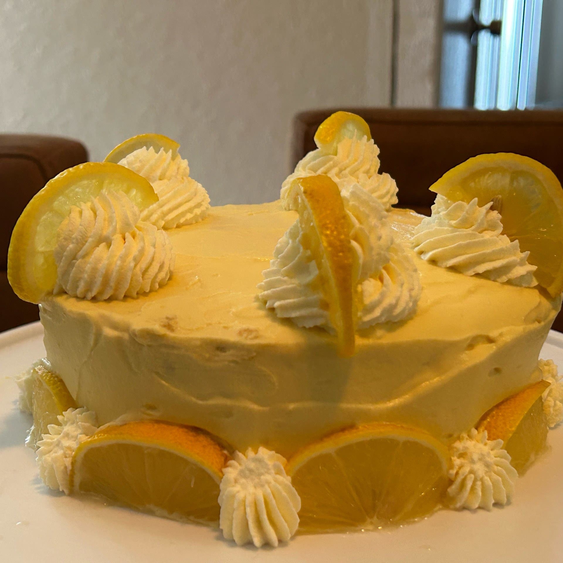Lemon Cake w/ Lemon Curd and Mascarpone Whipped cream 🍋 Recipe ...