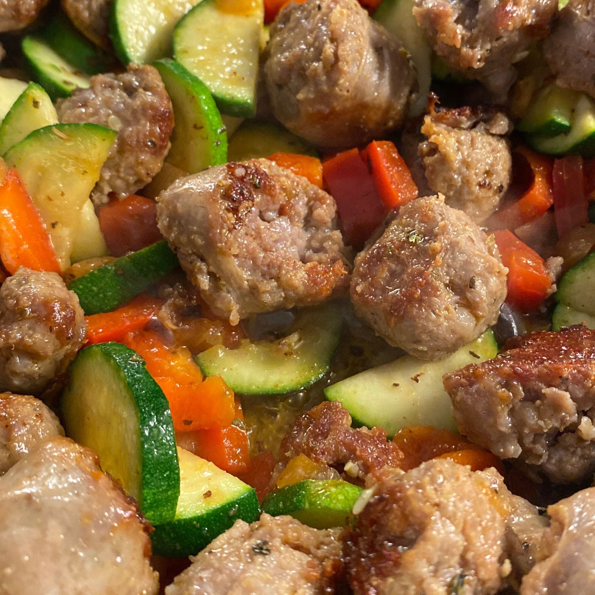 20 Minute Skillet Sausage & Zucchini Recipe - Samsung Food